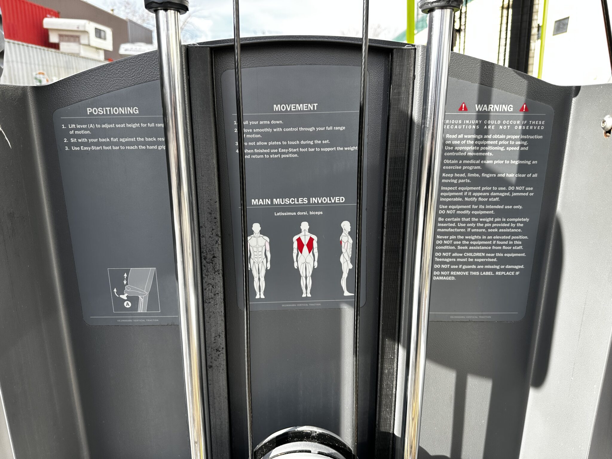 Technogym M971 Full Commercial Vertical Traction aka Lat Pulldown w/Digital Power Control ...